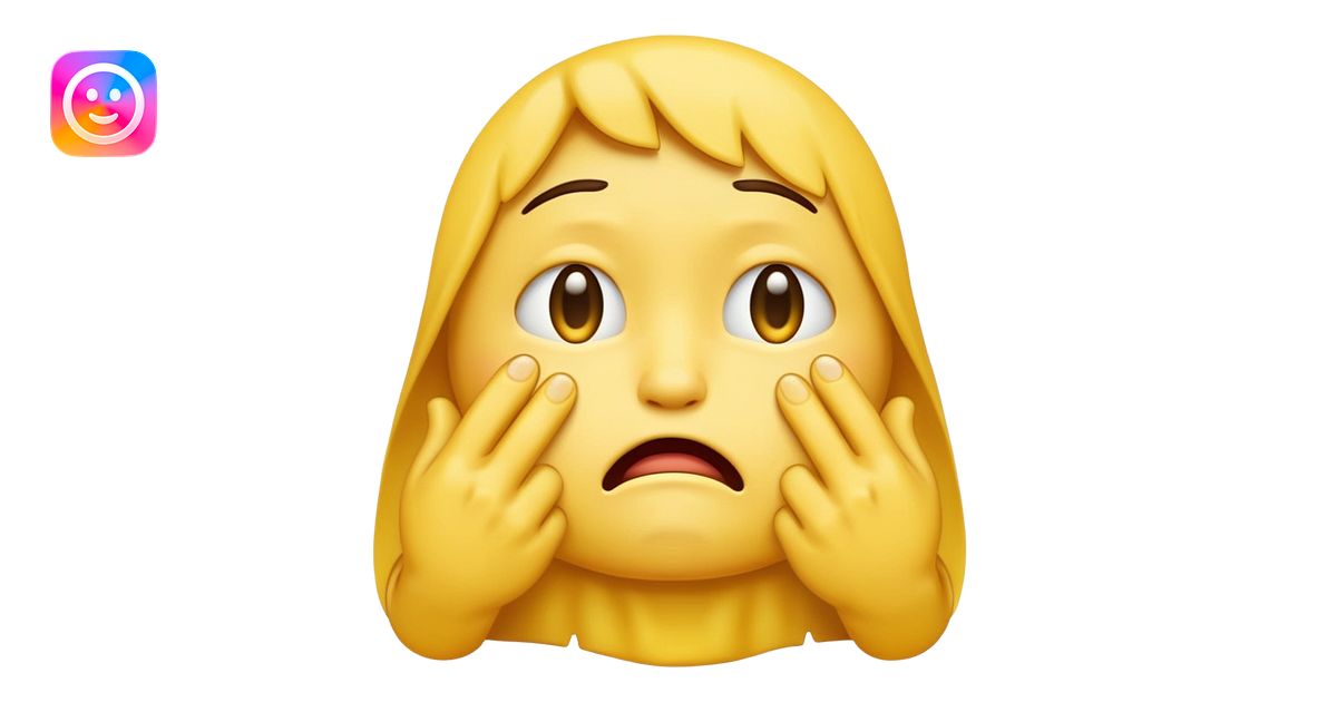 crying emoji with hand on mouth put in a fist emoji | AI Emoji Generator