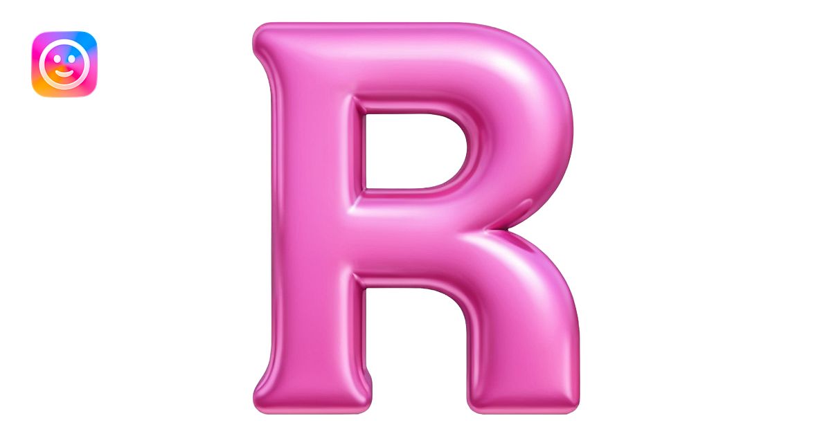 mix color pinks 3d letter p emoji | AI Emoji Generator