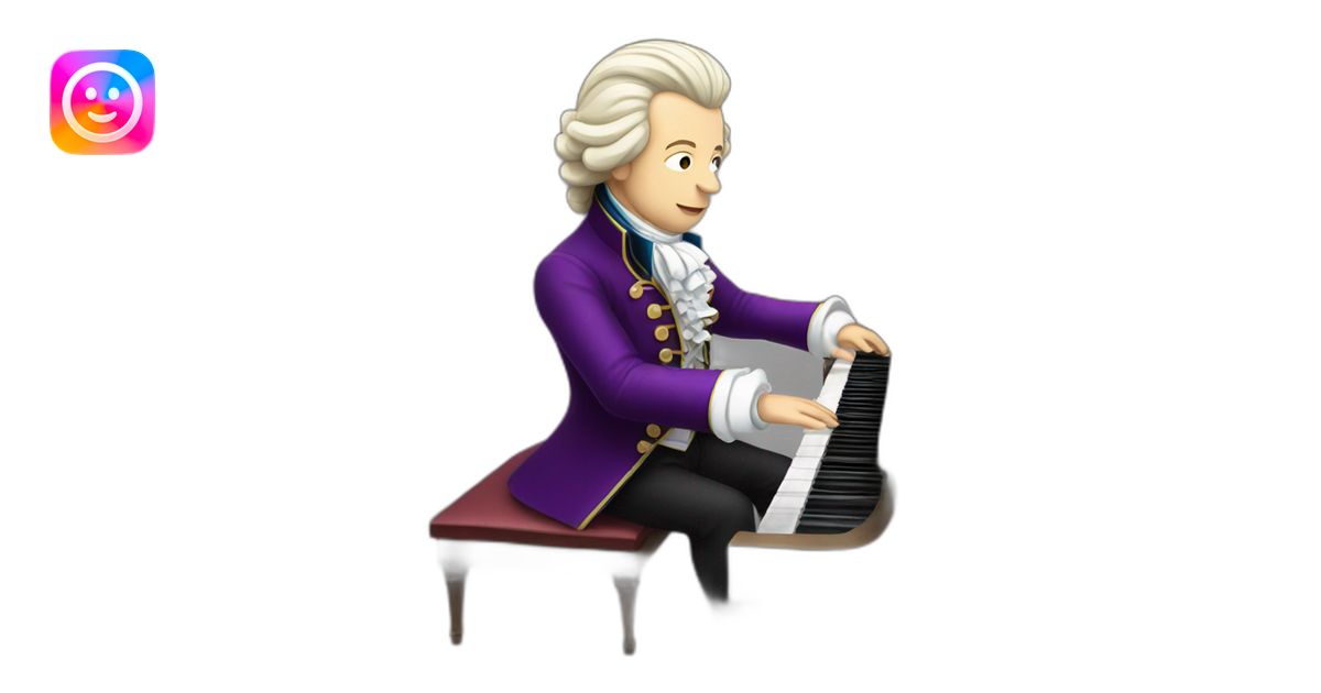 mozart playing piano emoji | AI Emoji Generator