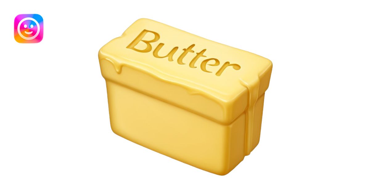Create an image with butter and text that says butter emoji | AI Emoji ...