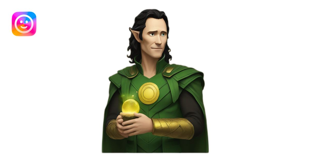 Loki with god of story suite emoji | AI Emoji Generator