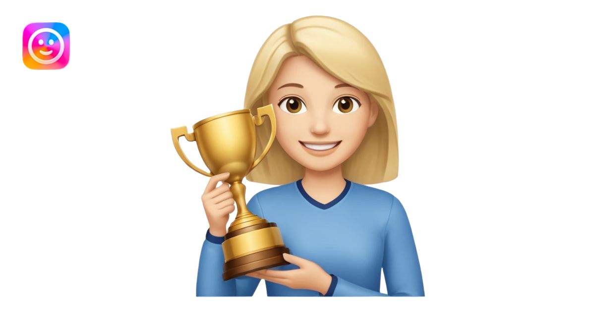 Sister winning trophy emoji | AI Emoji Generator