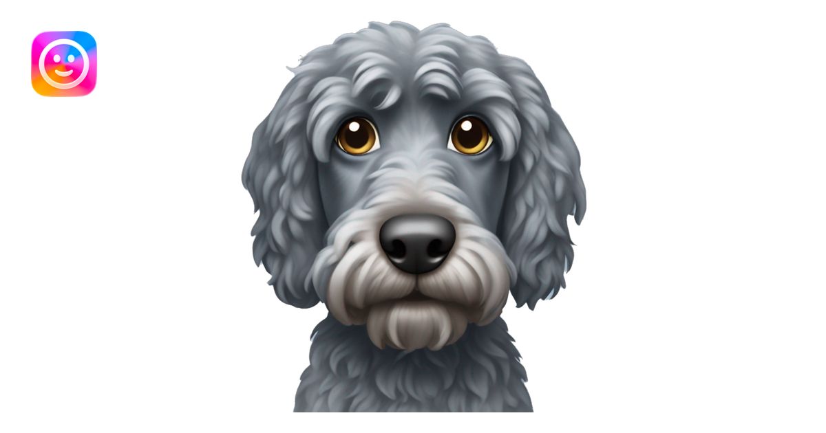Blue roan cockapoo emoji | AI Emoji Generator