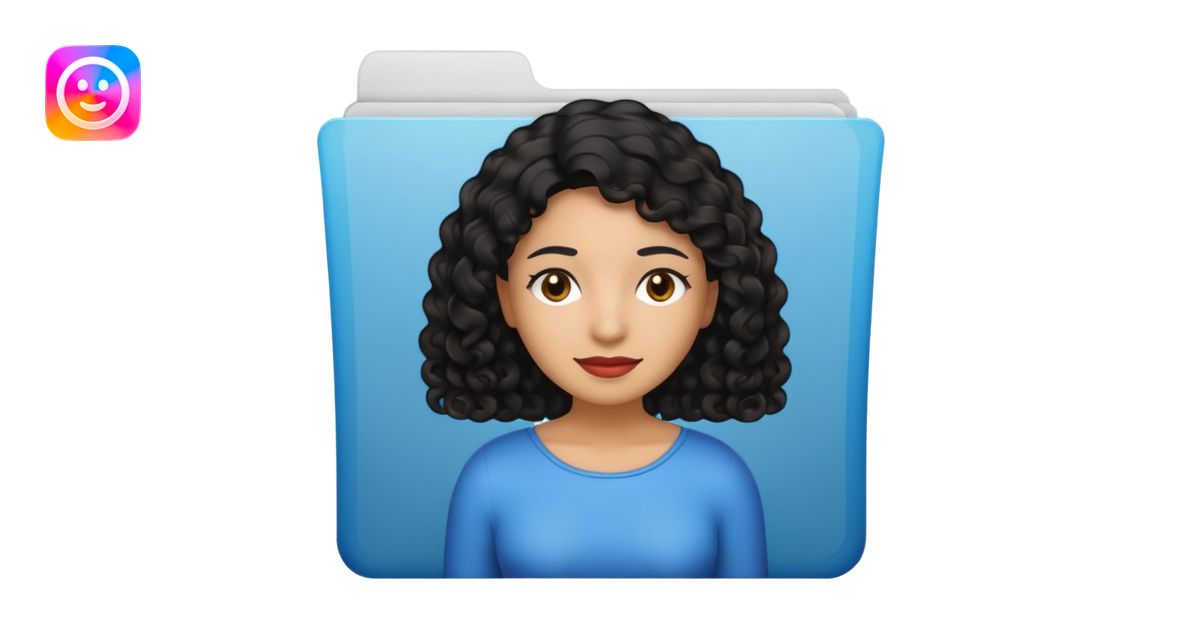 A **simple emoji-style icon** of a **black transparent plastic folder ...