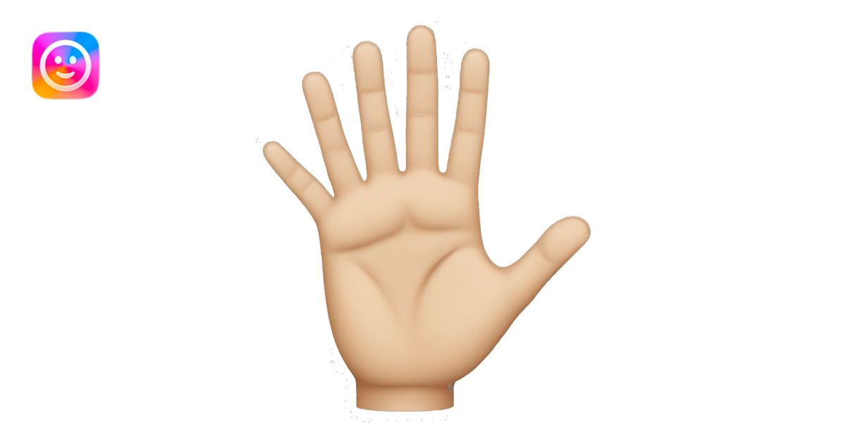 hand with middle and ring fingers glue emoji | AI Emoji Generator