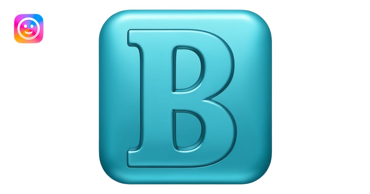 Cyan Letter i emoji | AI Emoji Generator