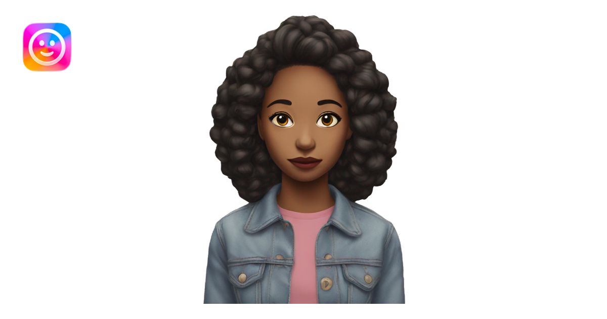 Aya Naomi King, teenager hyperreal, photoreal portrait emoji | AI Emoji ...