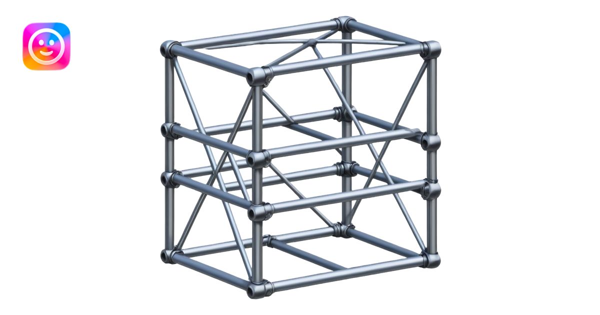 Metal truss frames emoji | AI Emoji Generator
