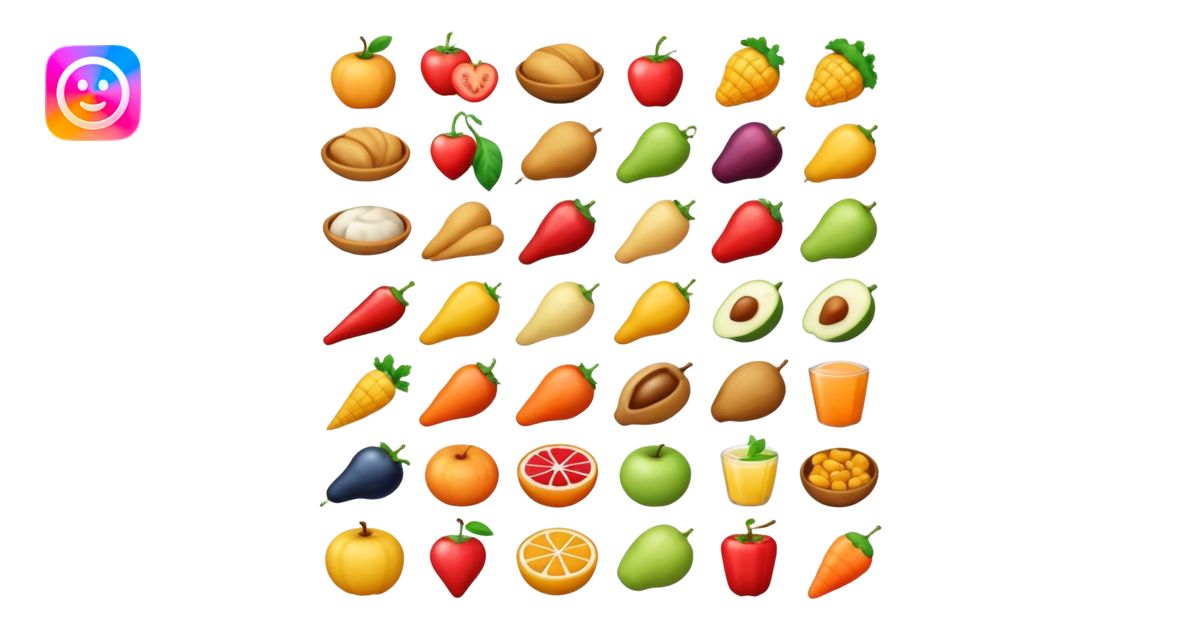 Beautiful foods emoji | AI Emoji Generator
