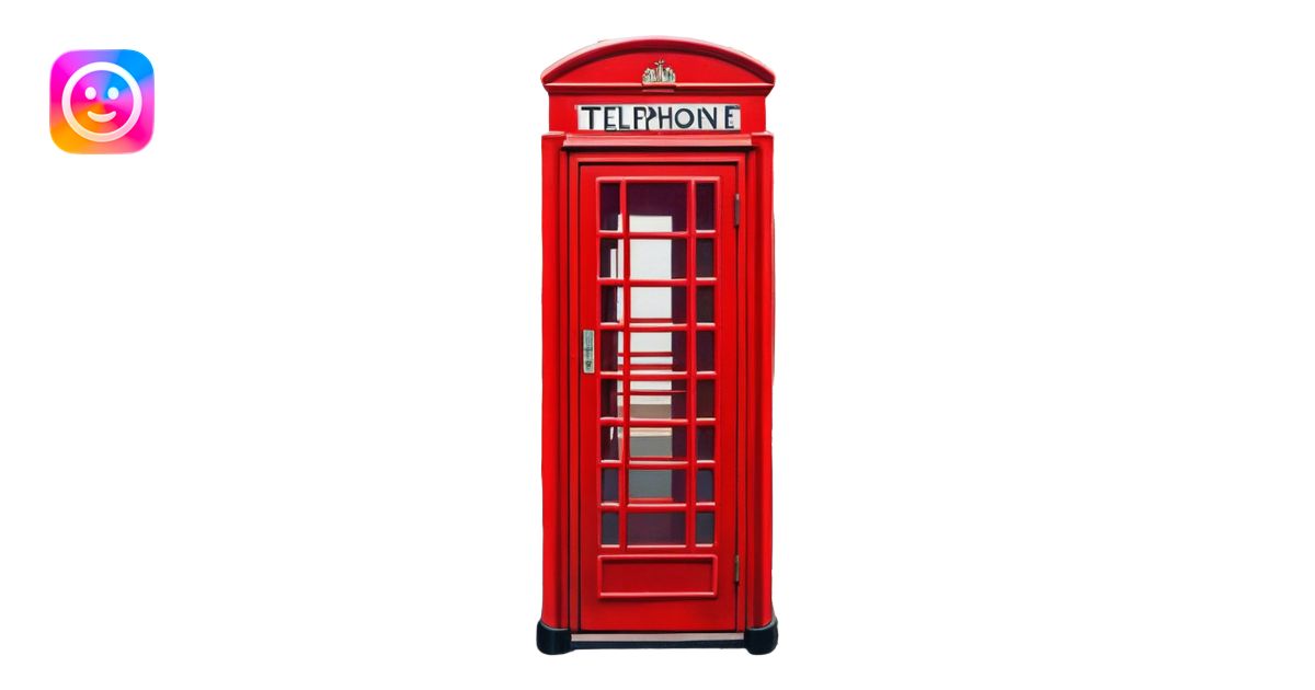 Cinematic Realistic depiction of an iconic red telephone box, rendered ...