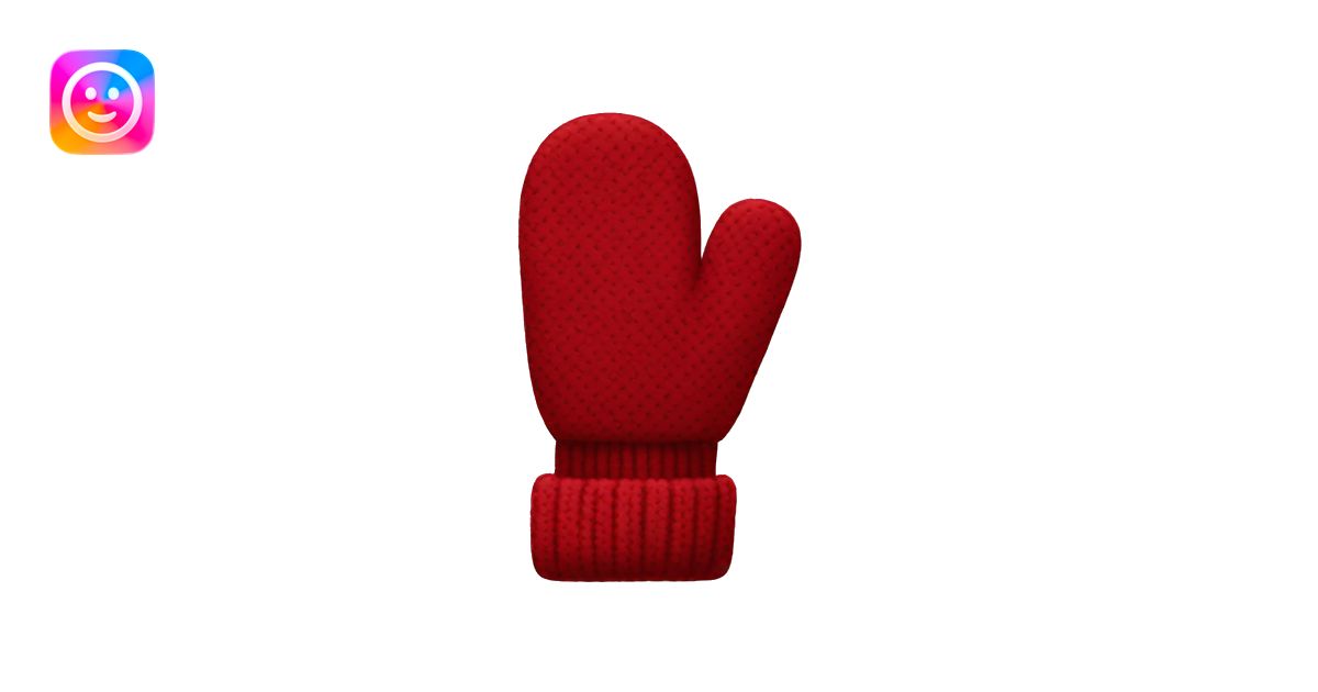 Red mittens. Burgundy. emoji | AI Emoji Generator