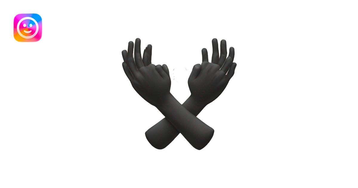 Emoji with crossed hands emoji | AI Emoji Generator