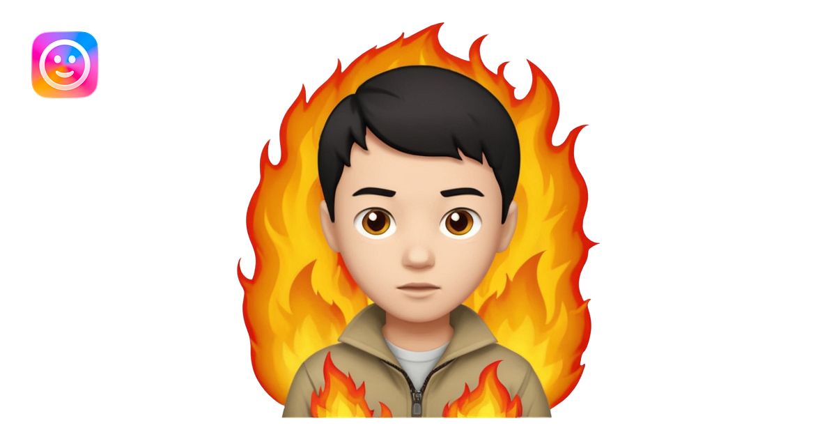 An Emoji of boy with short black hair, who can be described by three ...