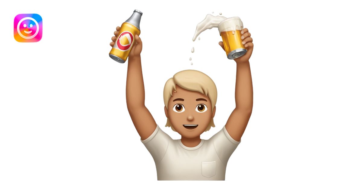 throwing beer can with the arm up in the air with spills from the can ...