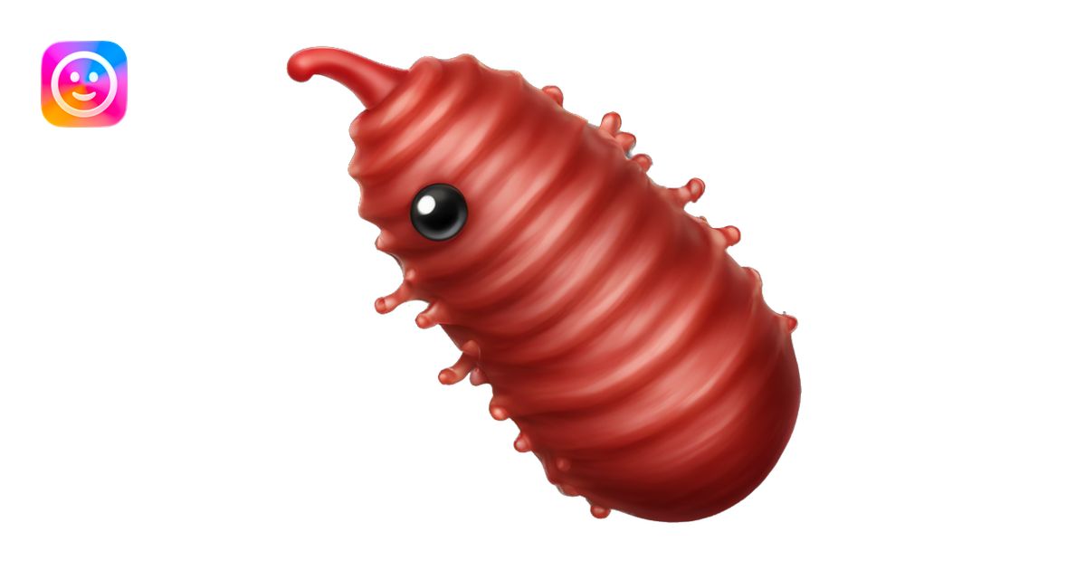 red slug larva emoji | AI Emoji Generator