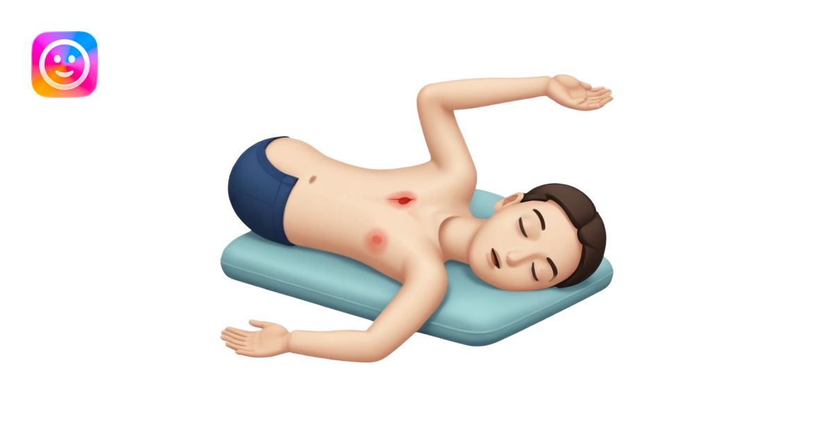 human laying down, plays dead emoji | AI Emoji Generator