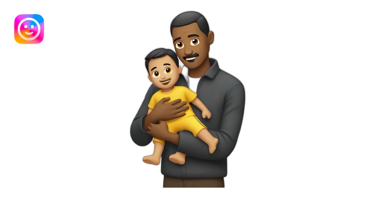 Padre abrazando a el hijo emoji | AI Emoji Generator
