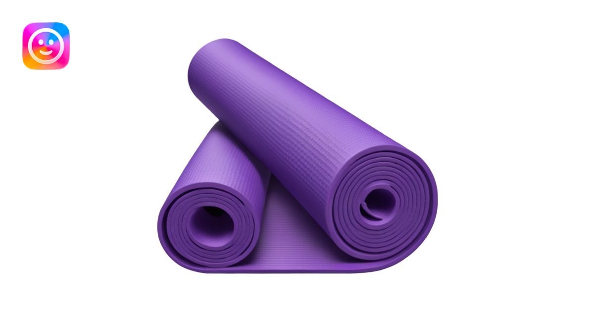 purple yoga mat rolled up emoji | AI Emoji Generator