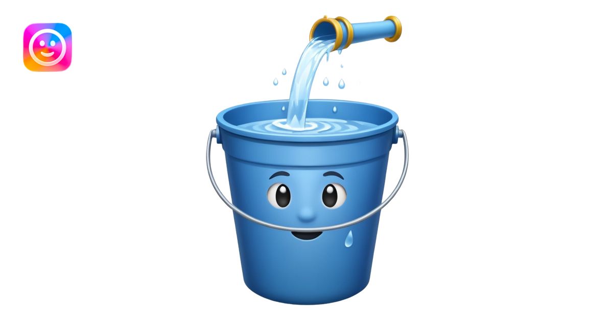 Spilling bucket emoji | AI Emoji Generator