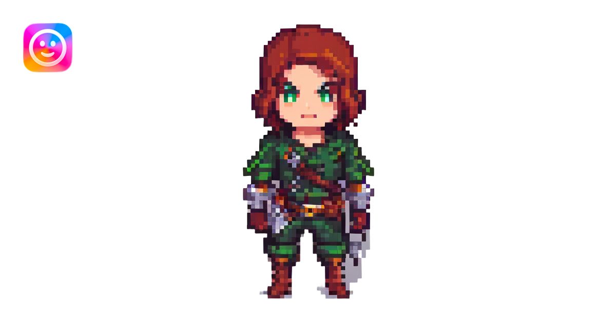 rogue character spritesheet, idle pose, pixel art style illustration ...