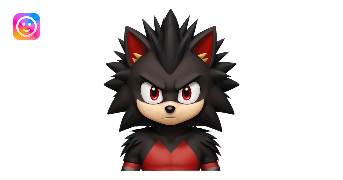 Sonic the hedgehog: Shadow the hedgehog emoji | AI Emoji Generator