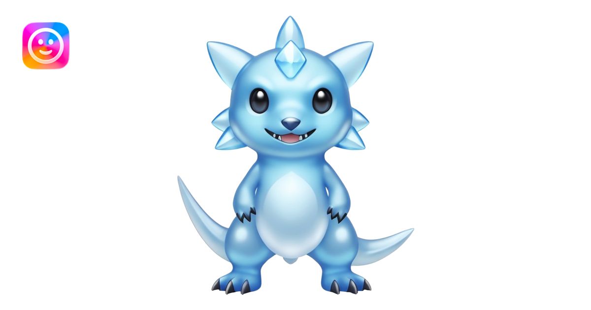 Pale Frosty Glassy Ice-Blue Cool Pokémon-Fakémon-Digimon-Creature ...