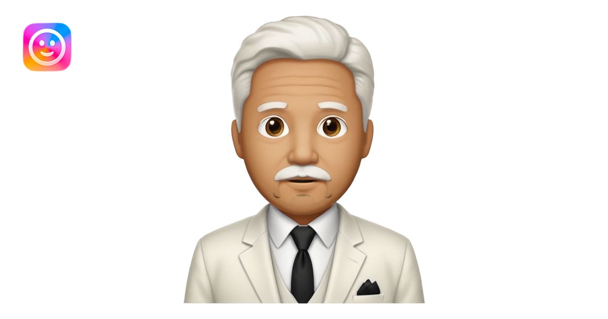 Kernel sanders with goatee beard emoji | AI Emoji Generator