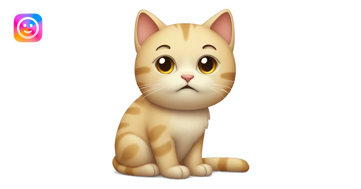 Sad Cat emoji | AI Emoji Generator