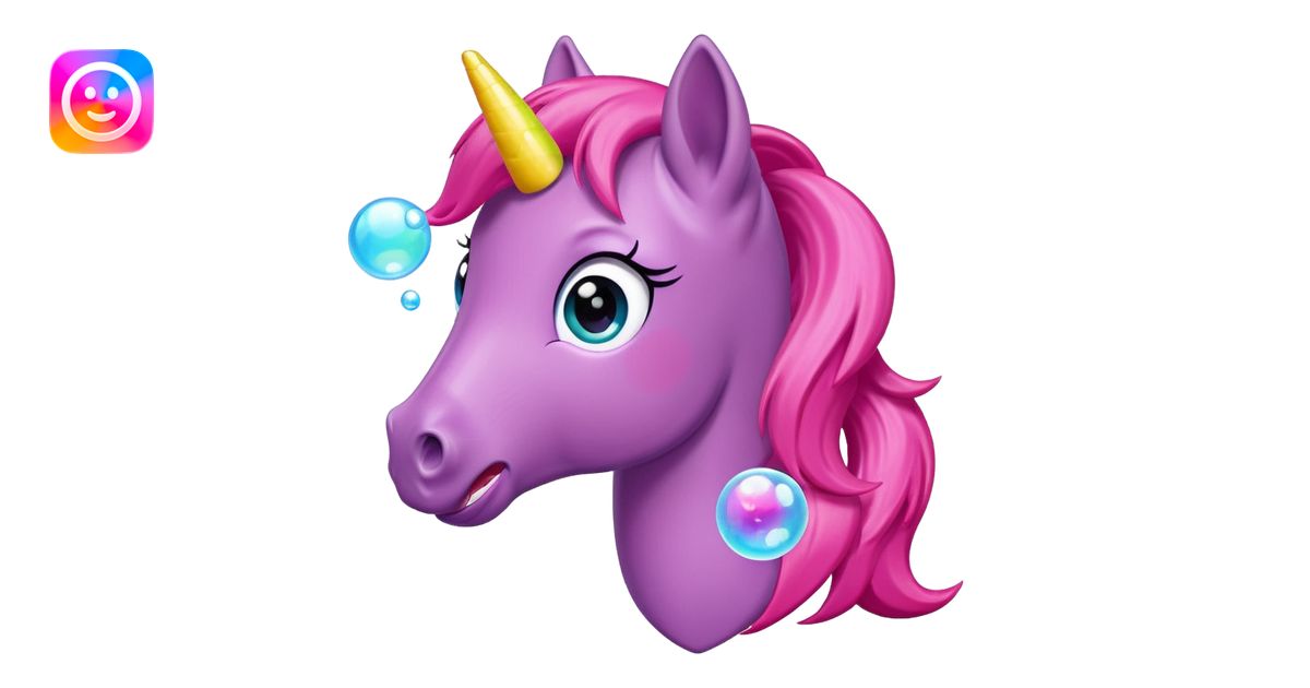 My little pony horse with chewing gum emoji | AI Emoji Generator
