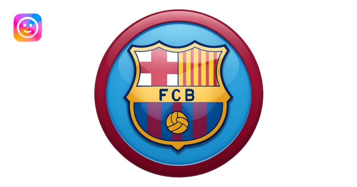 Make a logo of fc Barcelona football team emoji | AI Emoji Generator
