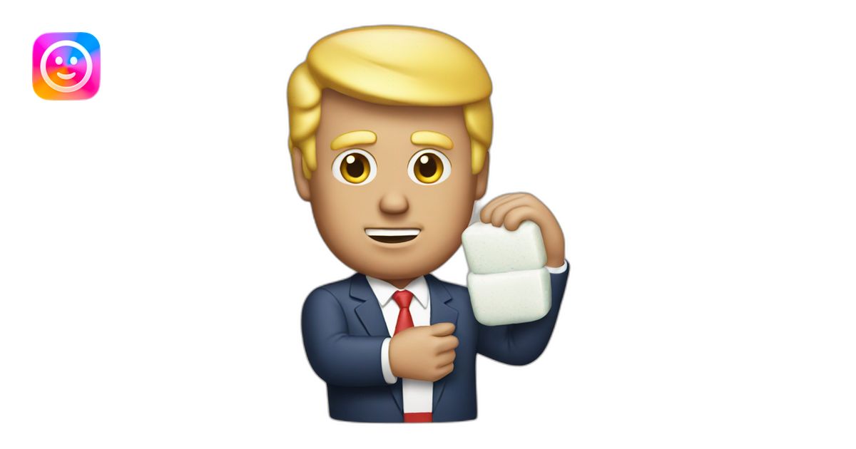 trump-holding-soap emoji | AI Emoji Generator