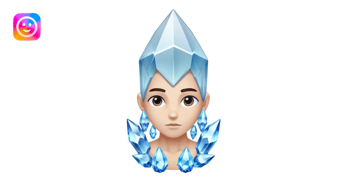 A single crystal character inspired by a clear quartz cluster, chunky ...