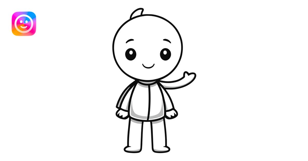 stick figure with expressive face in sticker style image | AI Emoji ...