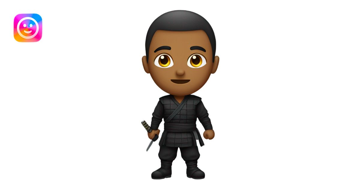 Ninja low taper fade emoji | AI Emoji Generator