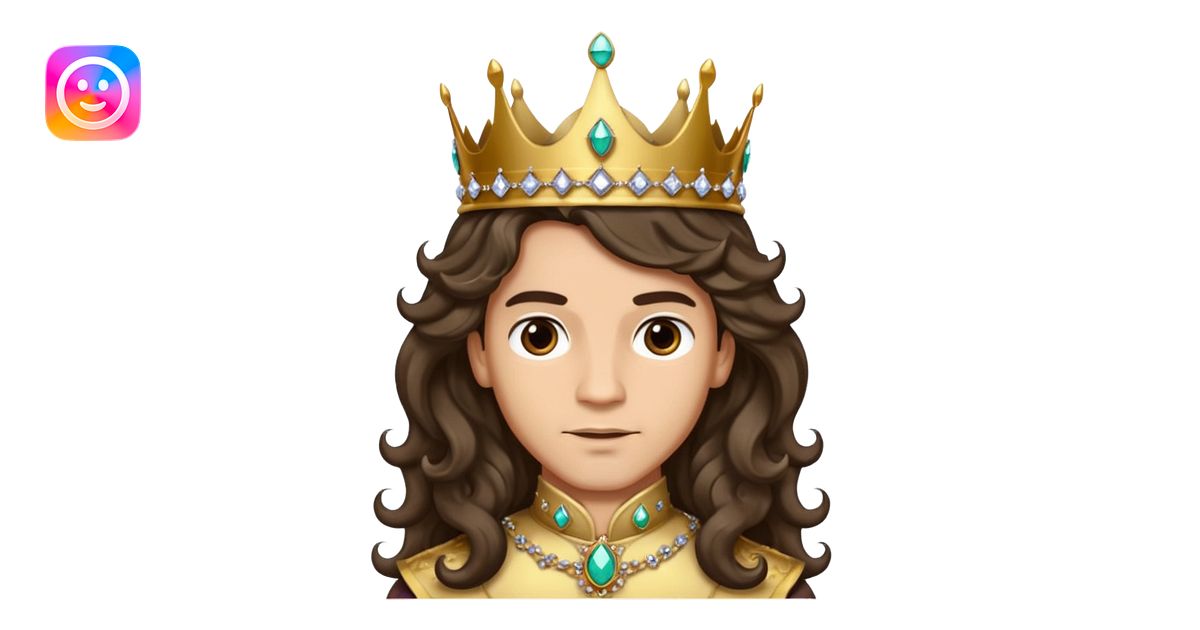 Princes with long glam curled hair, dark brown eyes, light skin tone ...