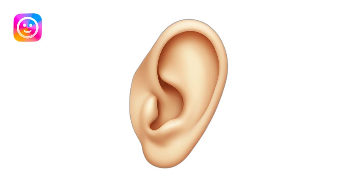 human ear, listening emoji | AI Emoji Generator