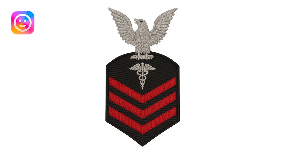 U.S. Navy Chief Petty Officer (E-7) sleeve insignia, realistic style ...