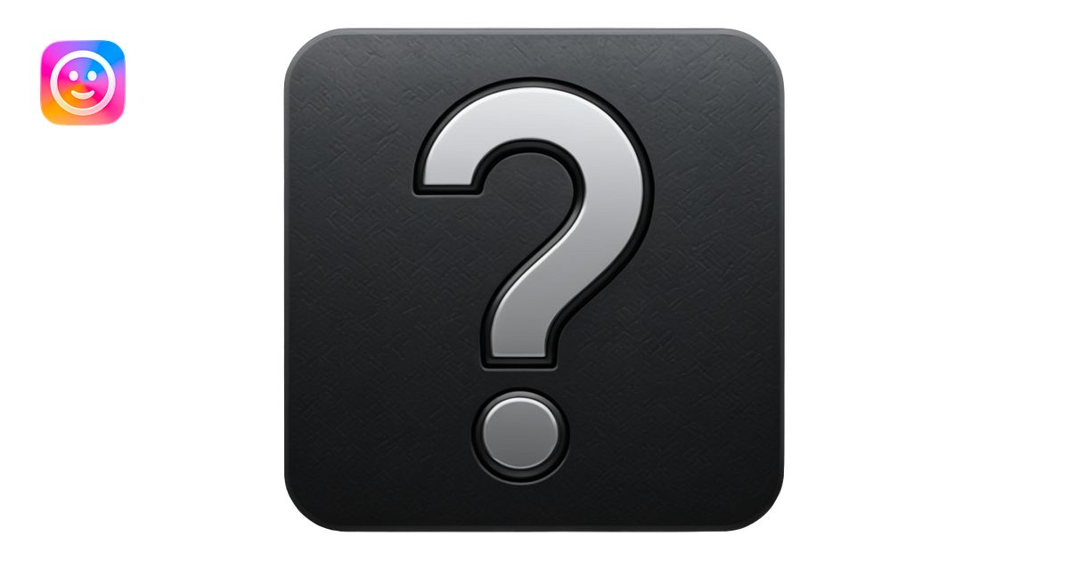can you do one black question mark emoji | AI Emoji Generator