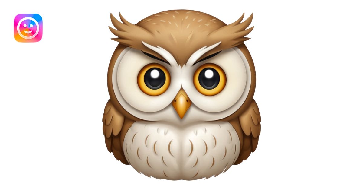 owl emoticon that is crying emoji | AI Emoji Generator