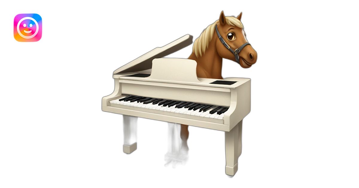 Horse play piano emoji | AI Emoji Generator