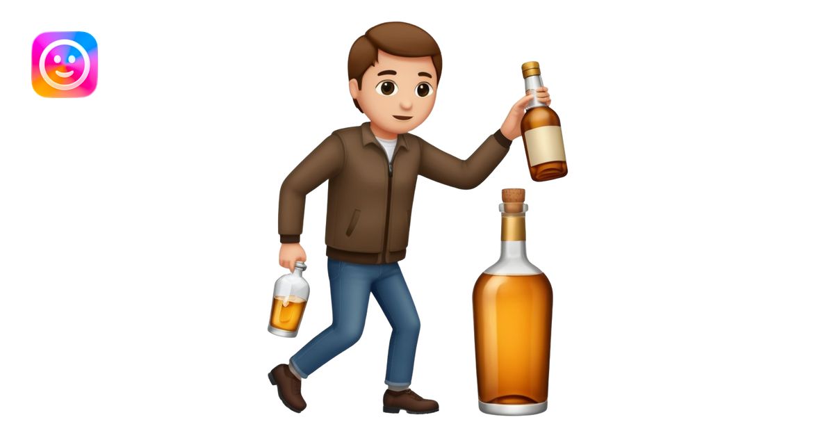 Stealing alcohol emoji | AI Emoji Generator