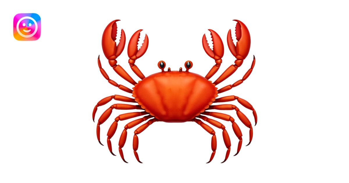 A crab with eight legs and two pincers emoji | AI Emoji Generator