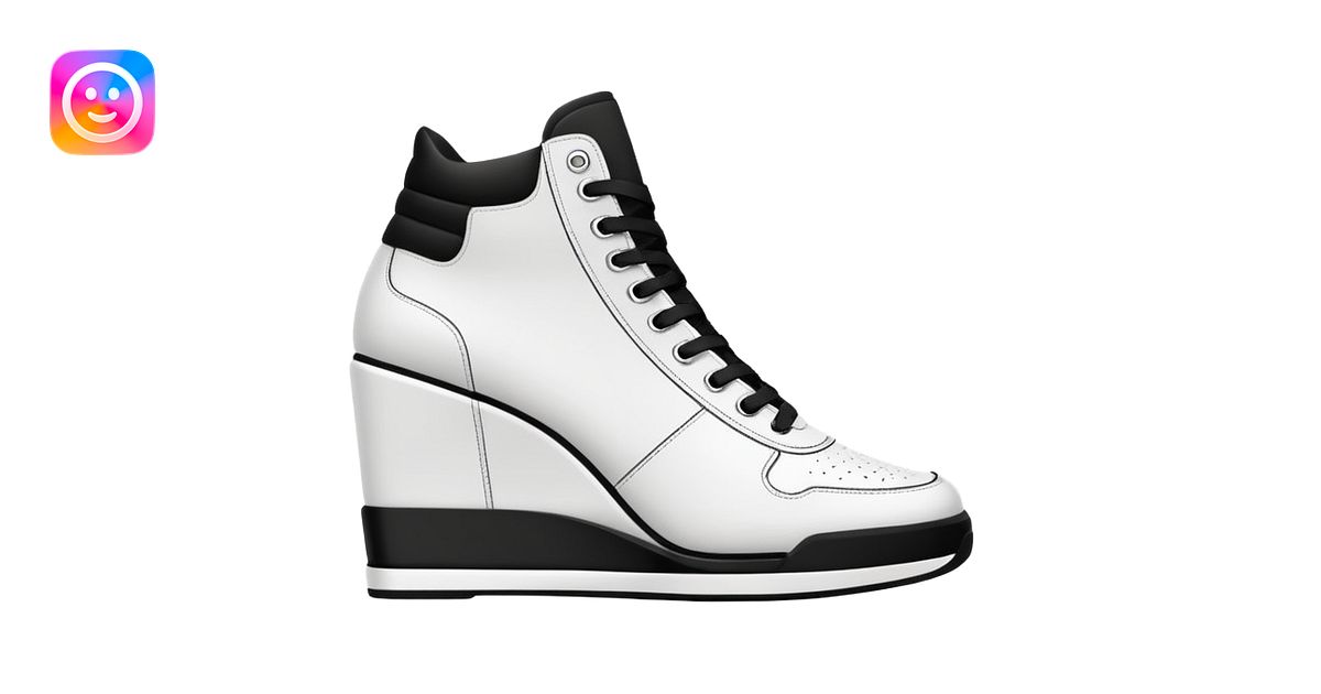 line art wedge sneakers emoji | AI Emoji Generator