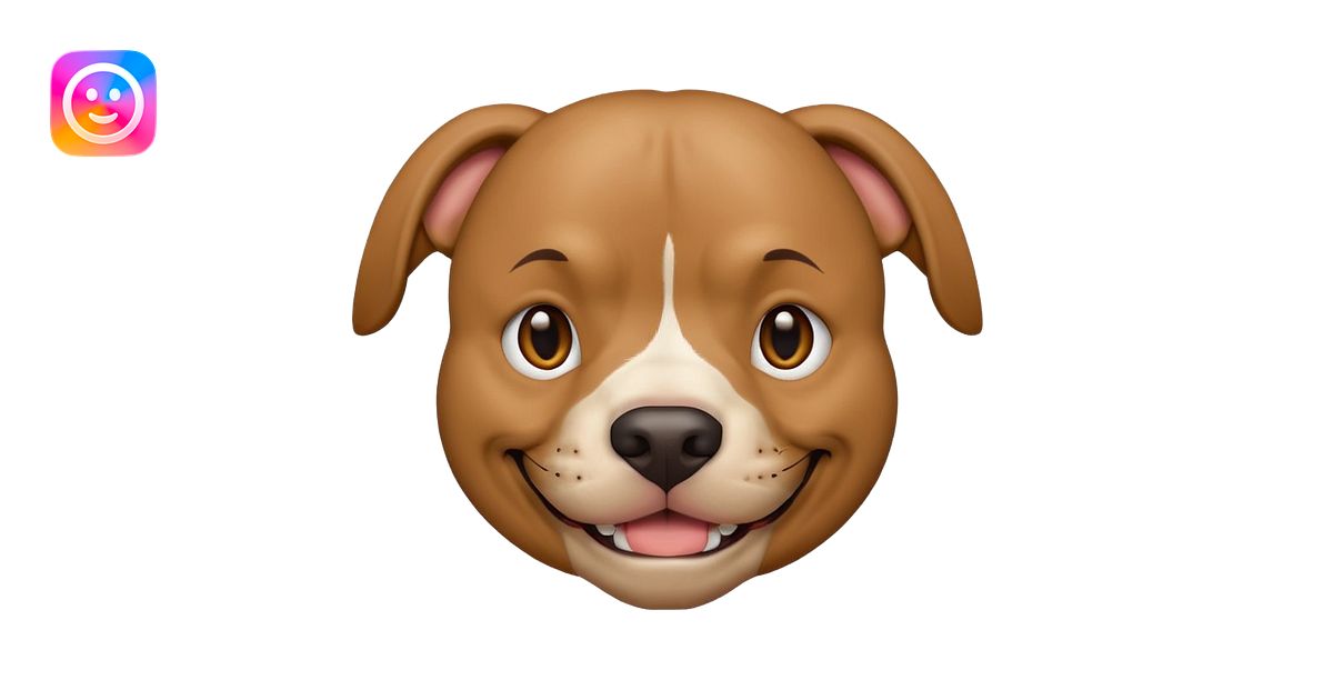 pitbull with a human face pfp emoji | AI Emoji Generator