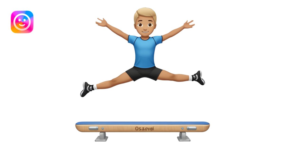 balance beam with a boy balancing on top flipping emoji emoji | AI ...