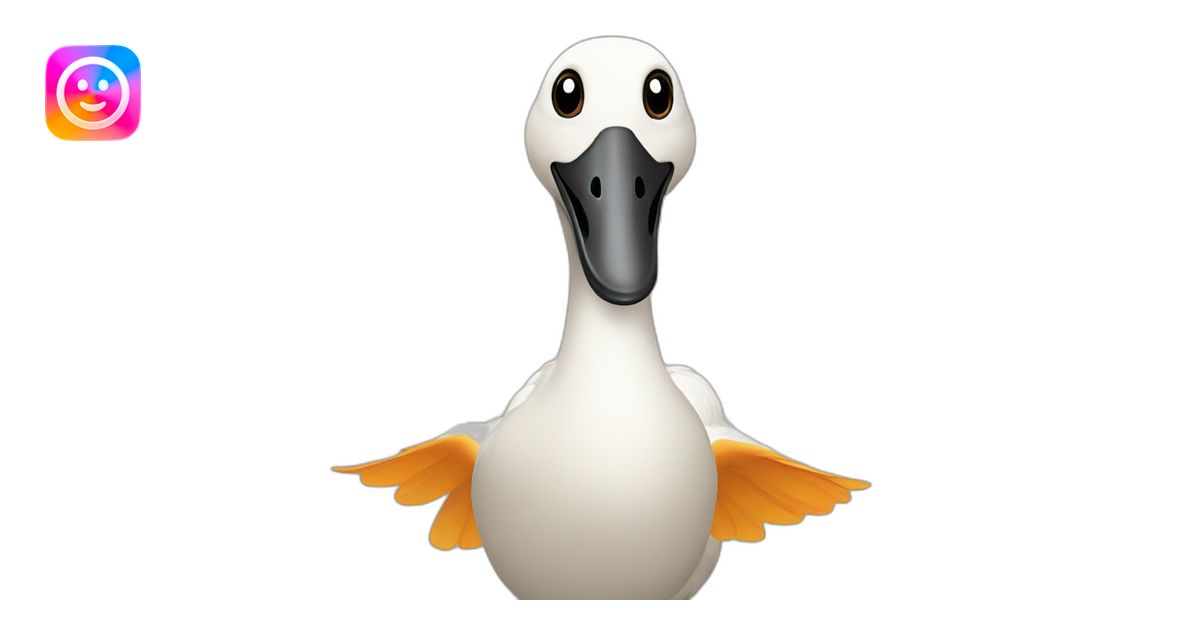 Goose with flower emoji | AI Emoji Generator