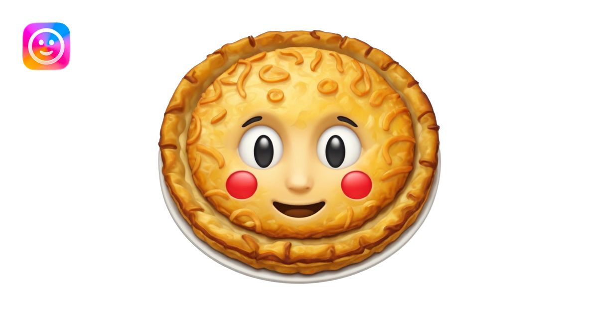 emoji of a Swiss rösti, round, golden and crispy without face emoji ...