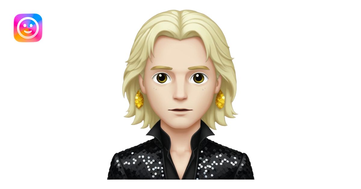 Lestat de Lioncourt with long platinum blonde hair, black sequin outfit ...