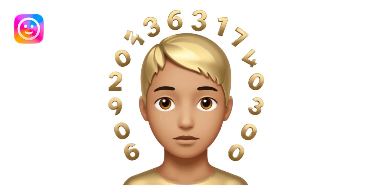 numbers around head emoji | AI Emoji Generator
