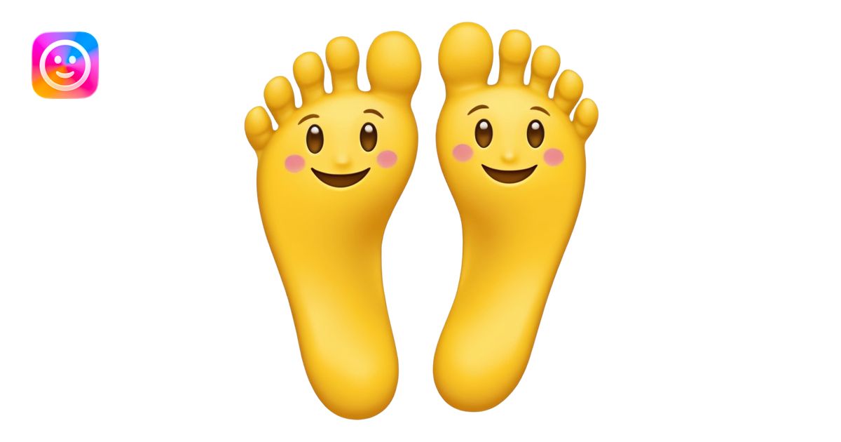 Happy face with feet emoji | AI Emoji Generator